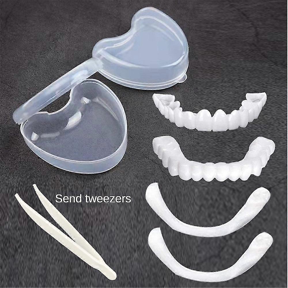Snap On False Teeth Snap-On False Teeth Set - Upper & Lower Dental ...