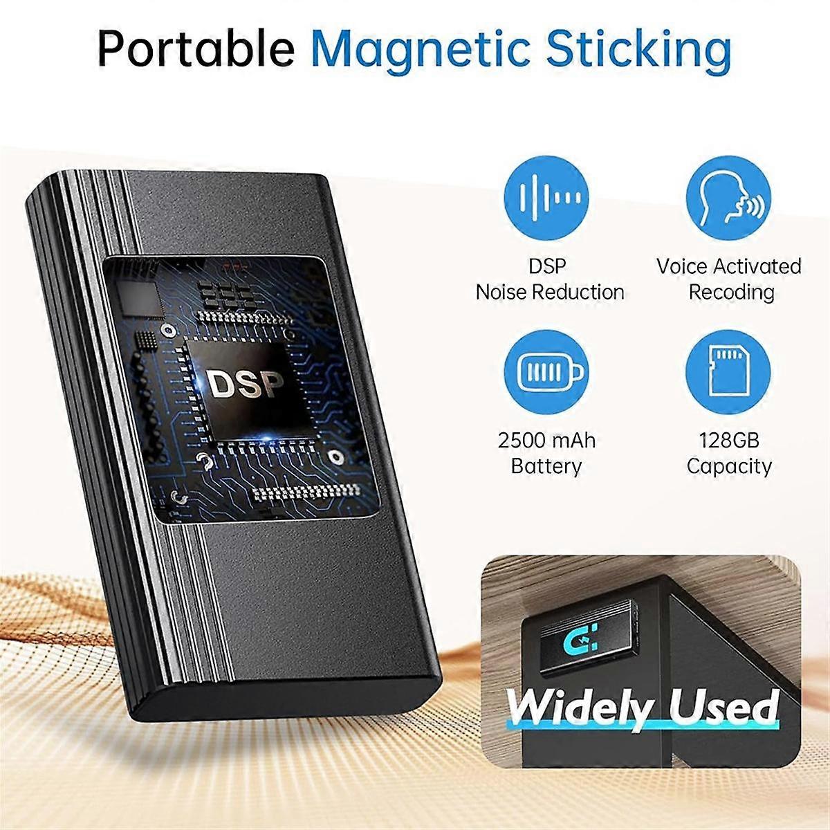 128GB Digital Voice Recorder,Voice Controlled Recorder, 440 Hours Voice ...