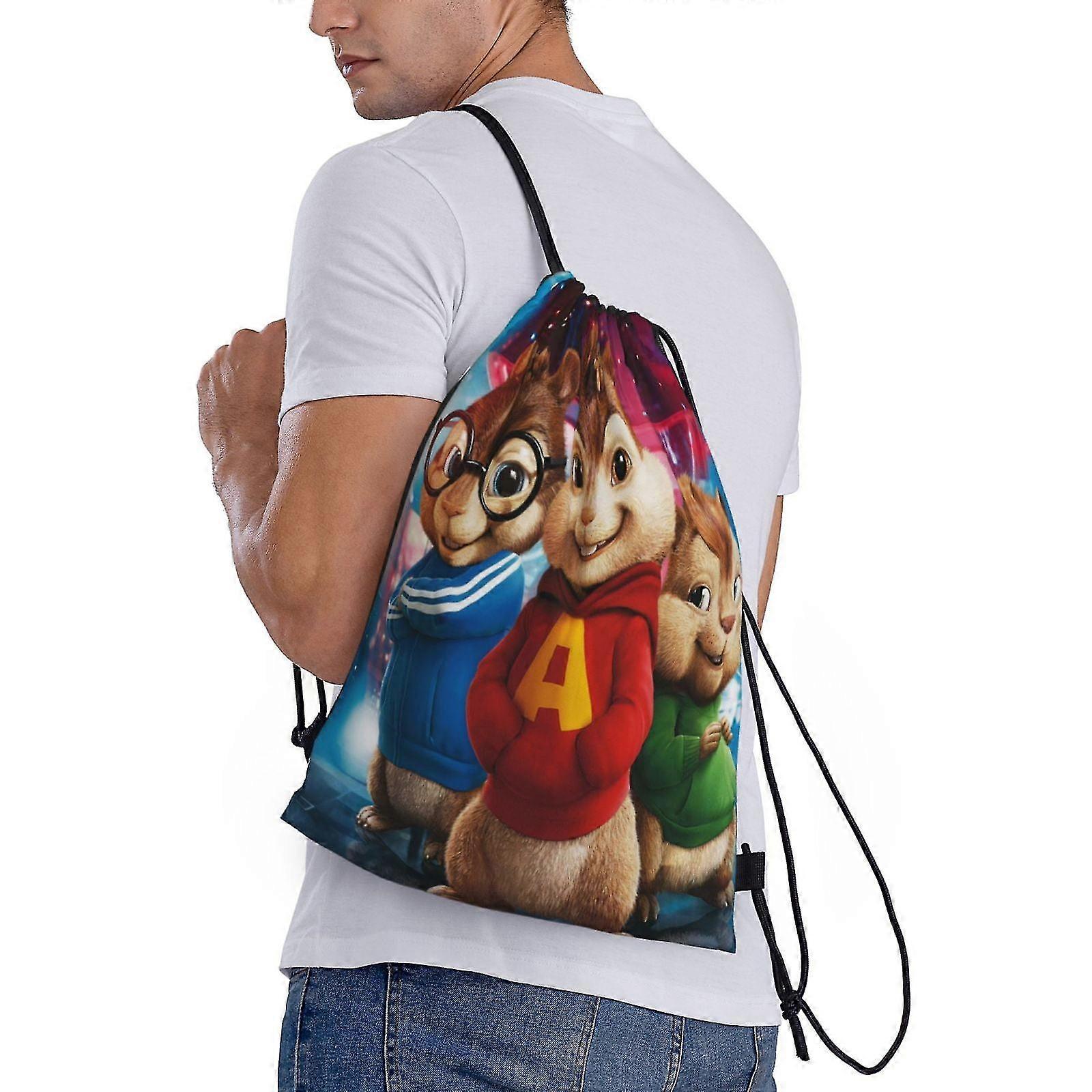 i536 Alvin and the Chipmunks Drawstring Bags Storage Backpack ...