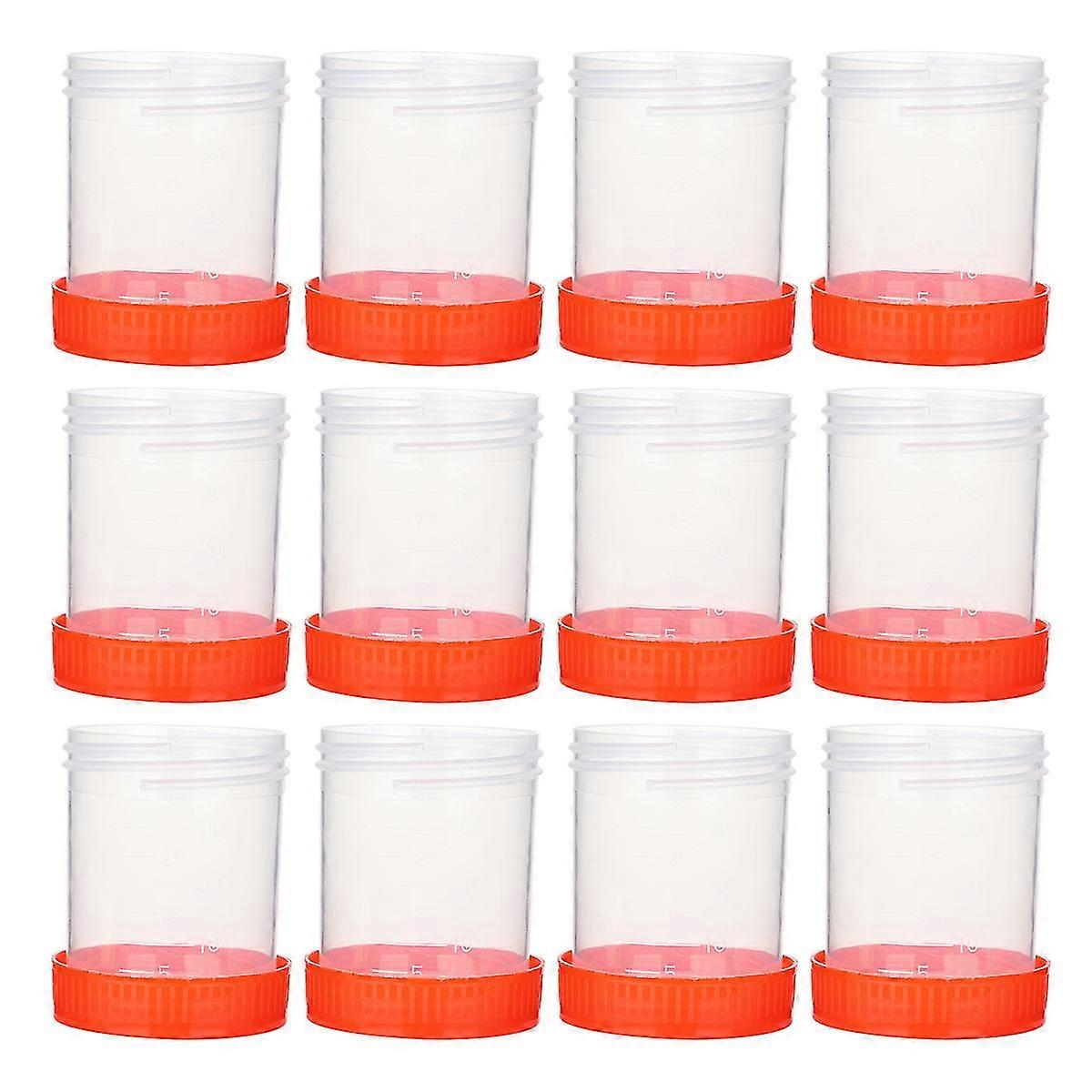 50 Pcs/1 Containers Lids Specimen Collection Tube Ph Test Cups Specimen ...