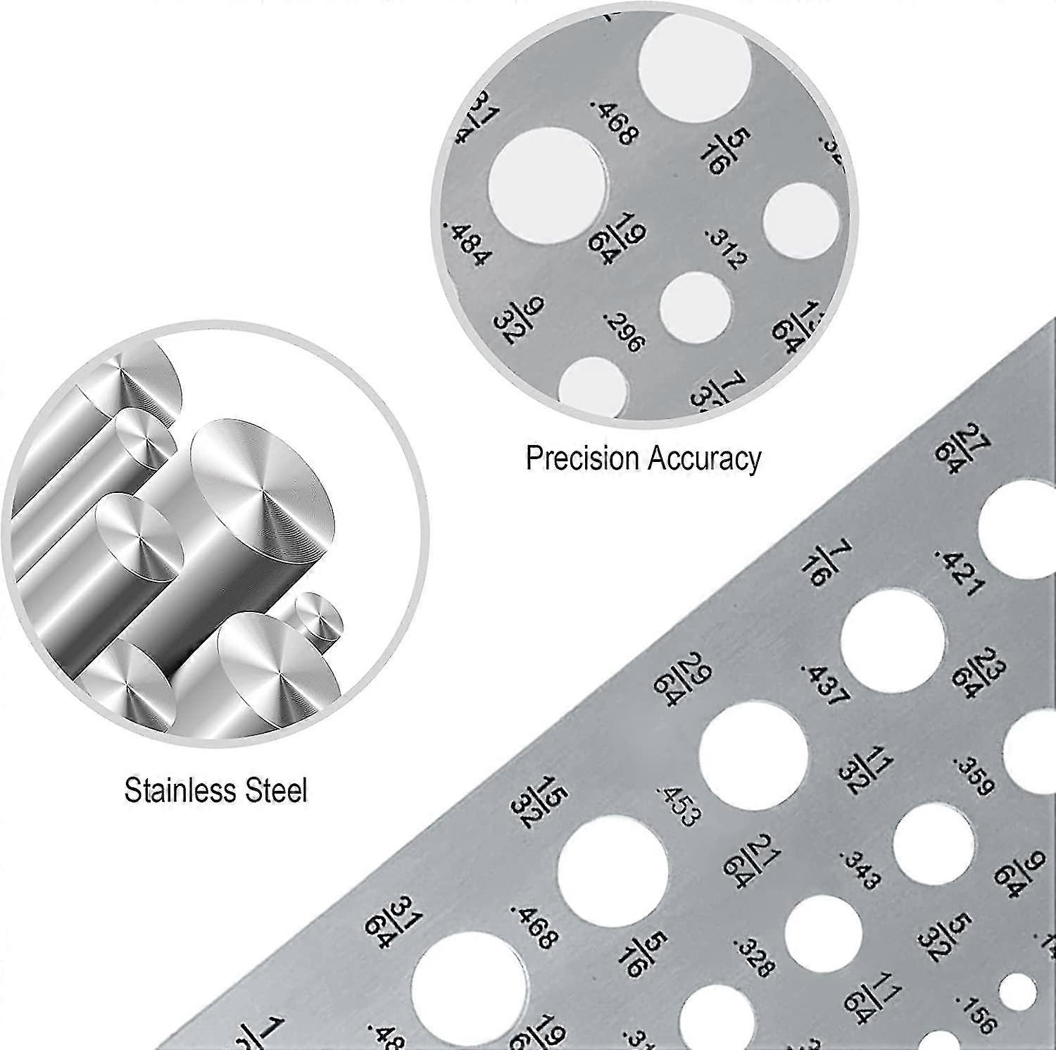 1-13mm Stainless Steel Metric Drill Gauges Measuring Tool For Metric ...