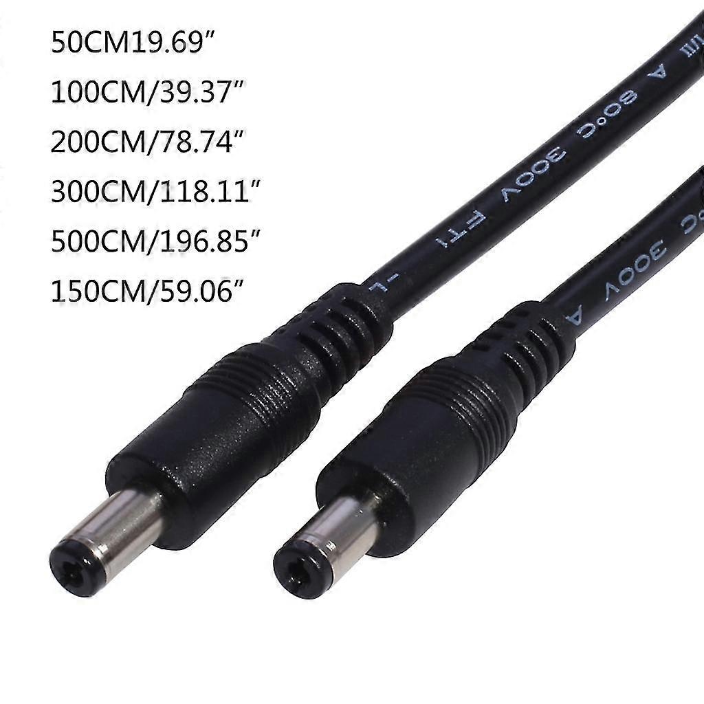 Dc5521 To Dc5521 Cable Cord 18awg Dc5.5m X 2.1mm Male To Male Plug ...