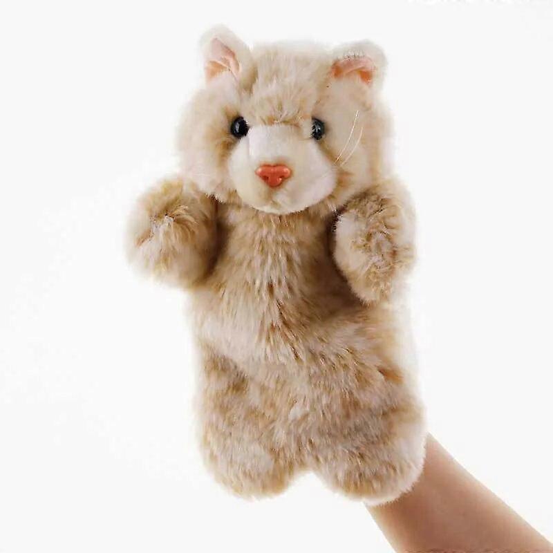 Children Plush Animal Cat Hand Dolls Puppet Marionetes Hand Doll Early ...