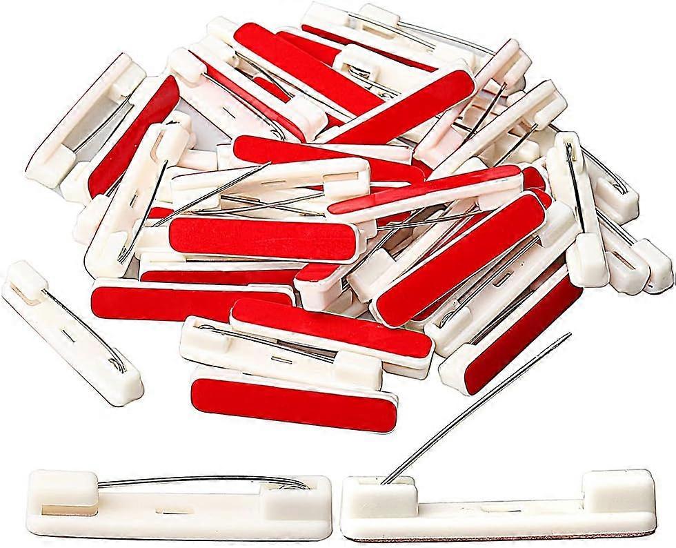 100 pcs 1.46 inches Safety Bar Pins, Large Safety Pins for Name Tag ...