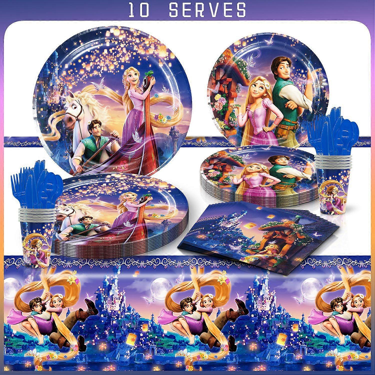 Tangled Tangled Party Cartoon Decoration Disposable Paper Plate Tissue ...