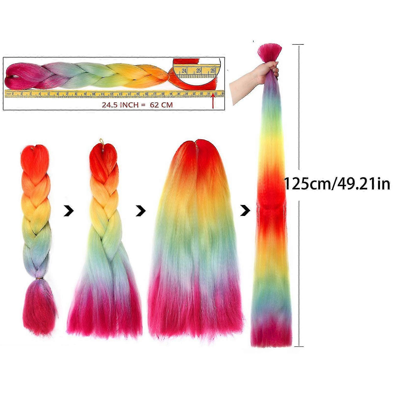 Braiding Hair 60cm Hair Extensions Synthetic Fiber Crochet Braid ...