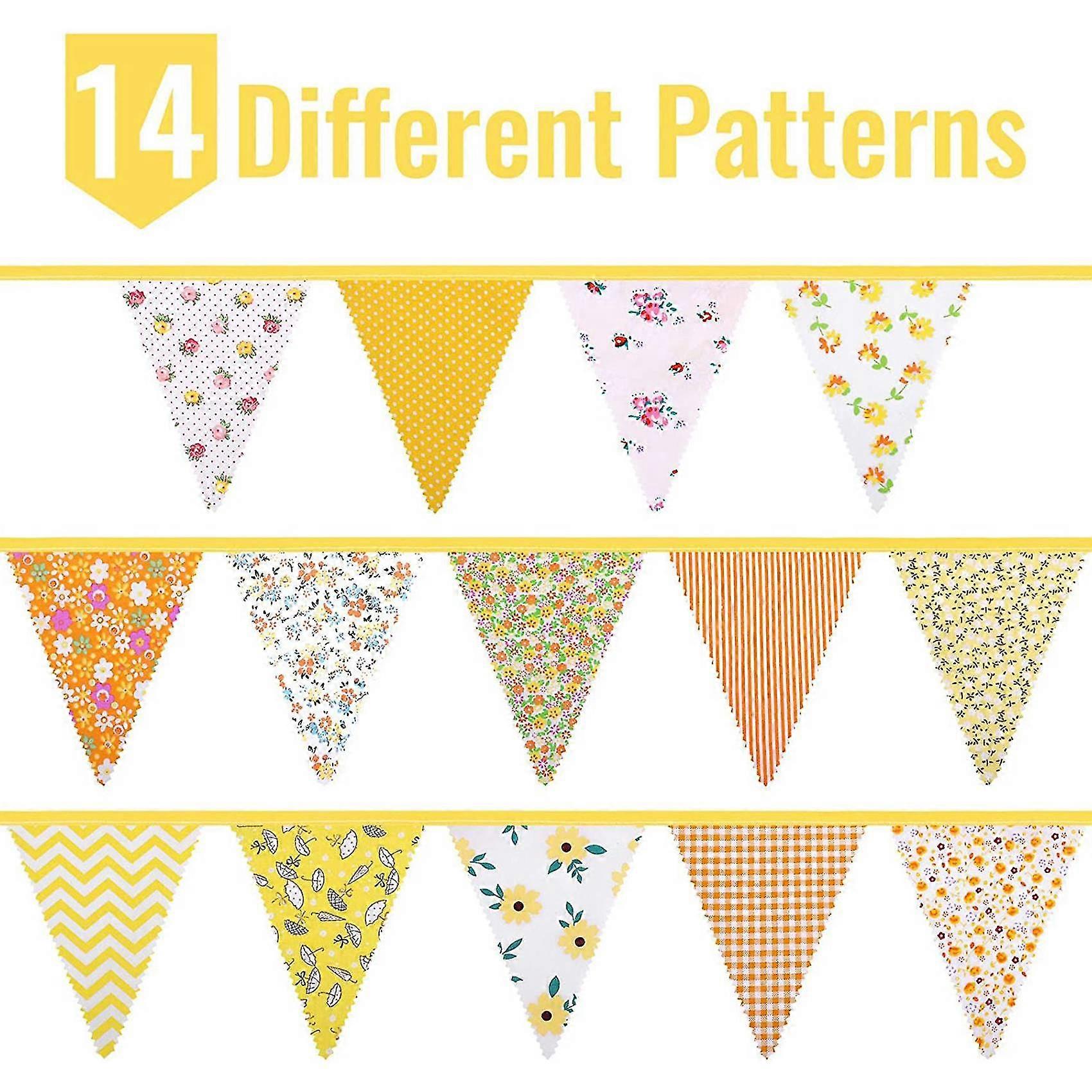 40 fot tyg vimpel banner vintage vimplar blommiga vimplar trippelhörn ...