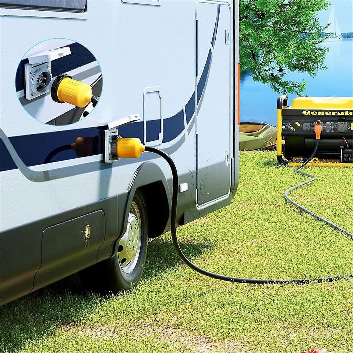 30A RV Plug Twist Lock Inlet,Shore Power Inlet Plug 125V/250V RV Power ...