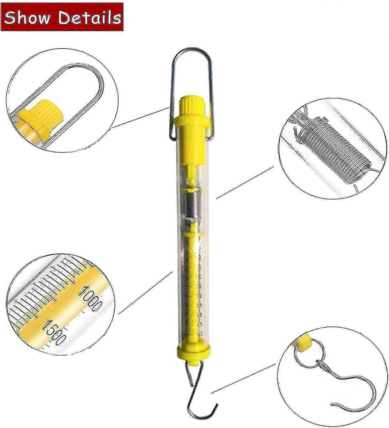 2 Pieces Spring Scale, Dynamometric Spring Scale, Newton Dynamometer ...