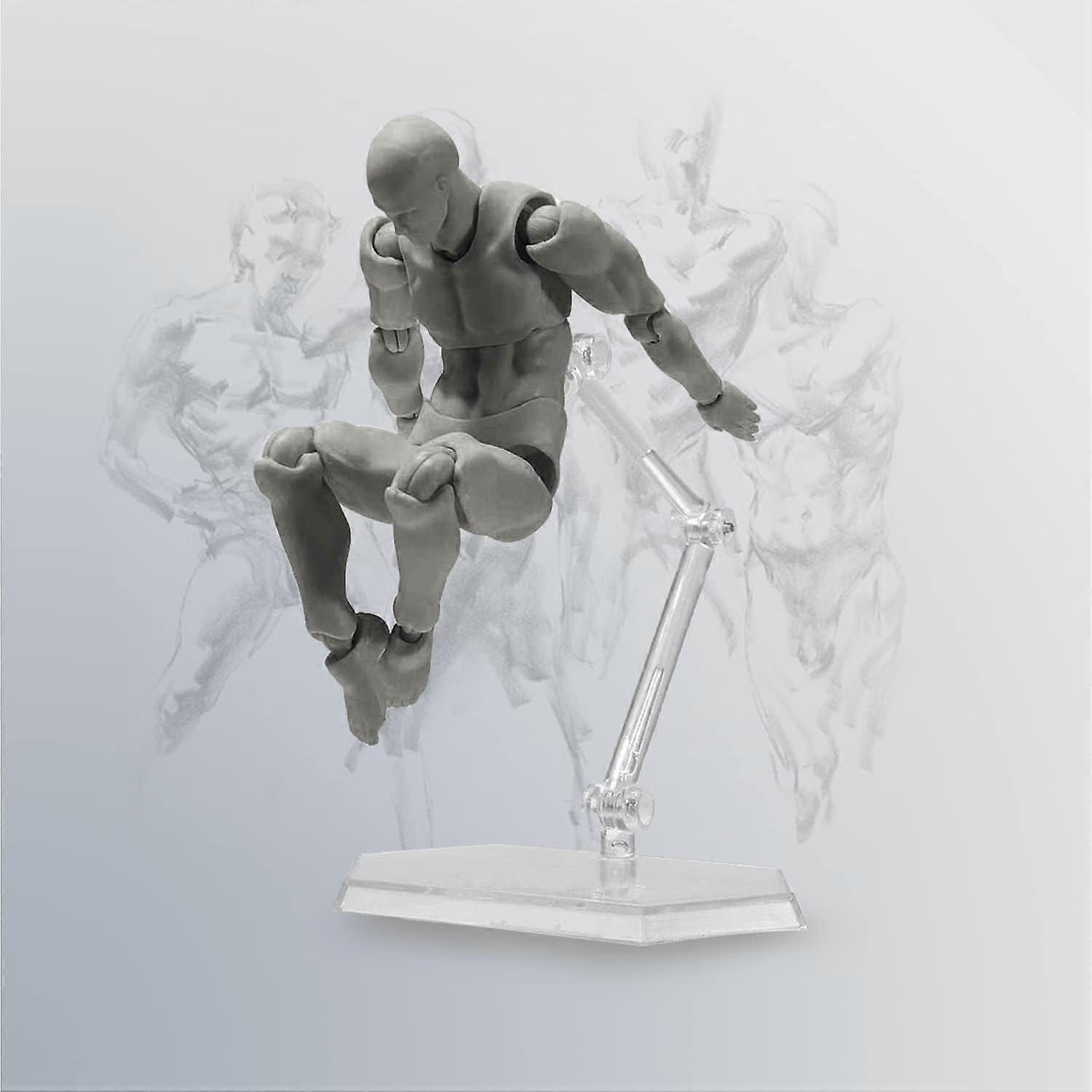 Gray Artist Mannequin - Block Head - Articulated Mannequin - Drawing ...