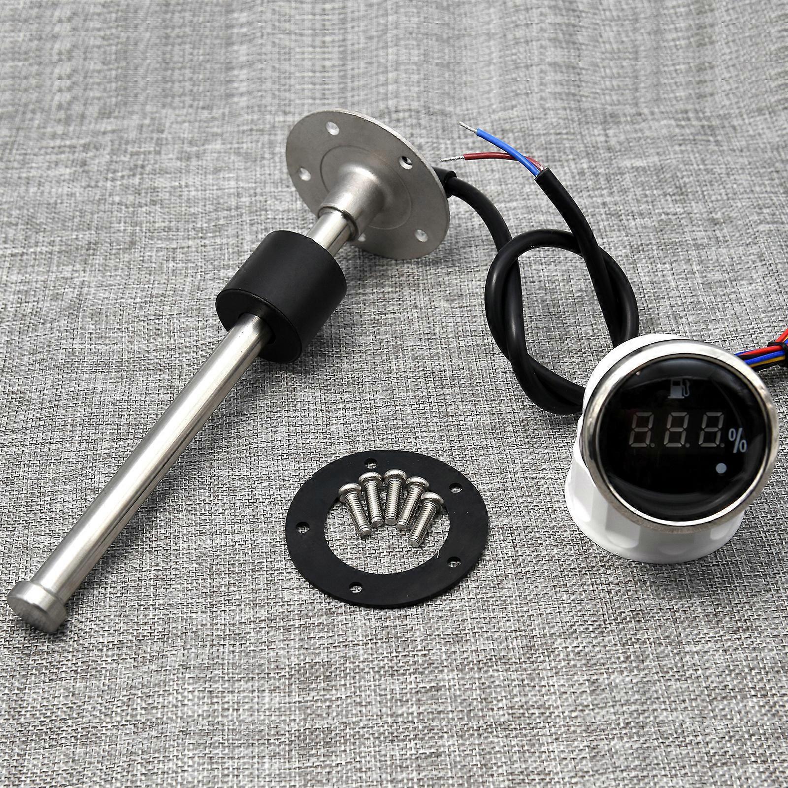 52mm Waterproof IP67 Car Boat Fuel Level Gauge with Alarm 0-190 ohm ...