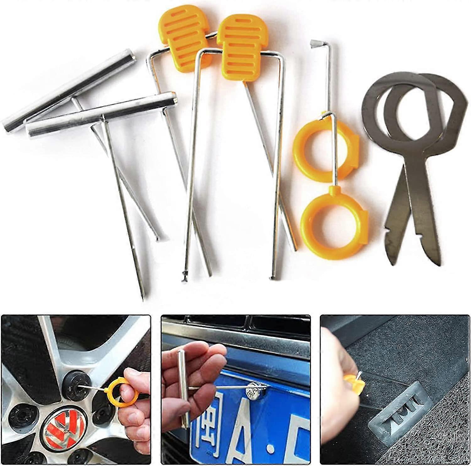 12 Pcs Car Trim Removal Plastic Pry Tools Kit, Car Radio Removal Tool ...