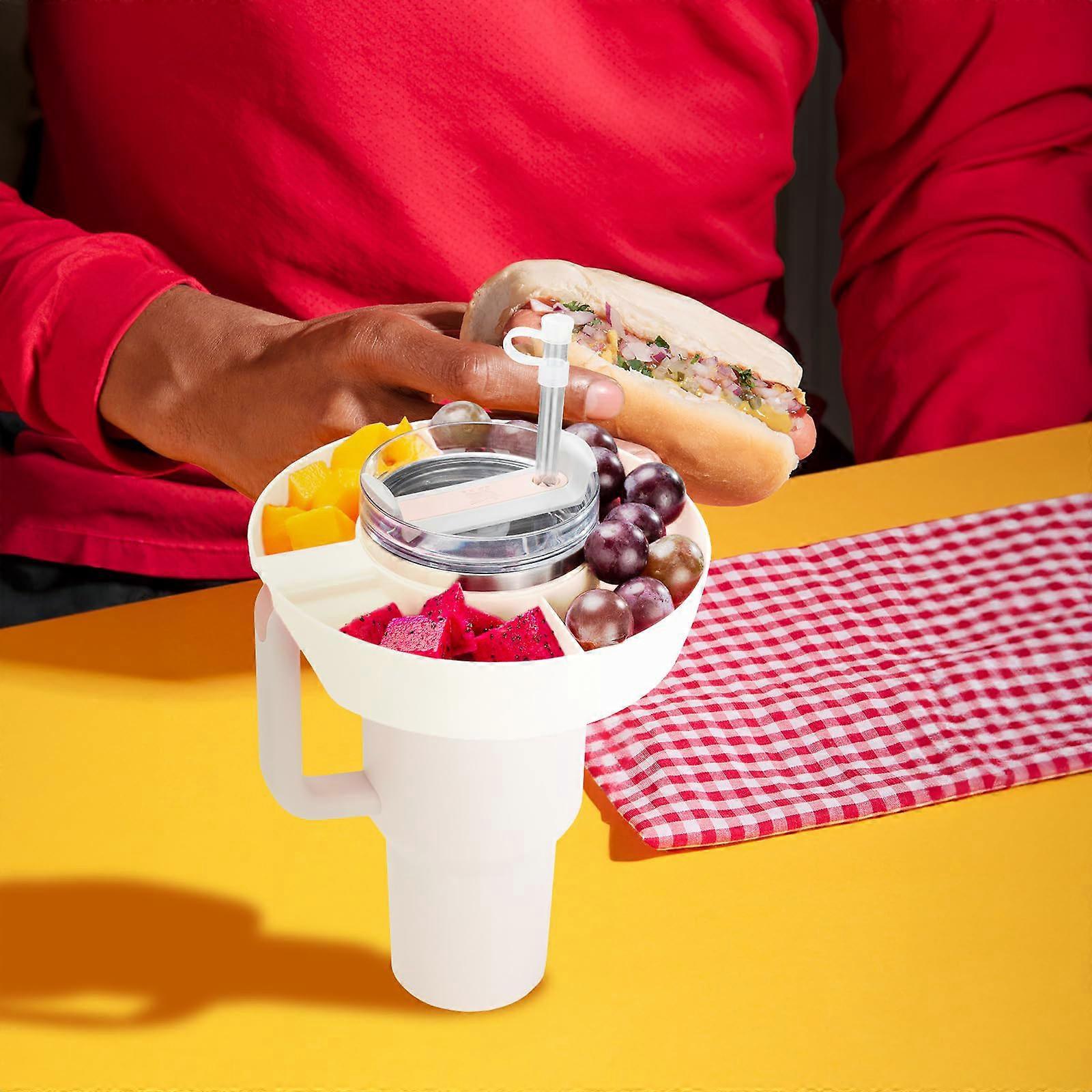 Snack Bowl with Handle Tumbler Snack Tray Snack Ring for Stanley Cup ...