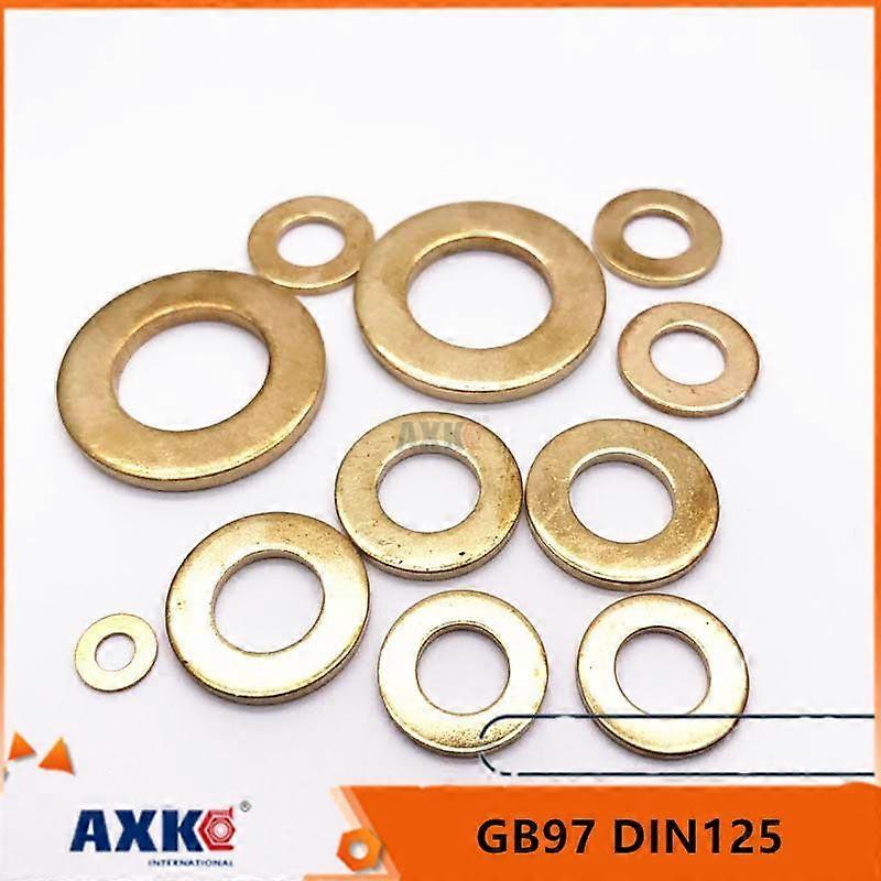 20 / 100stk M2 M2.5 M3 M4 M5 M6 M8 M10 M12 GB97 DIN125 Massiv messing ...