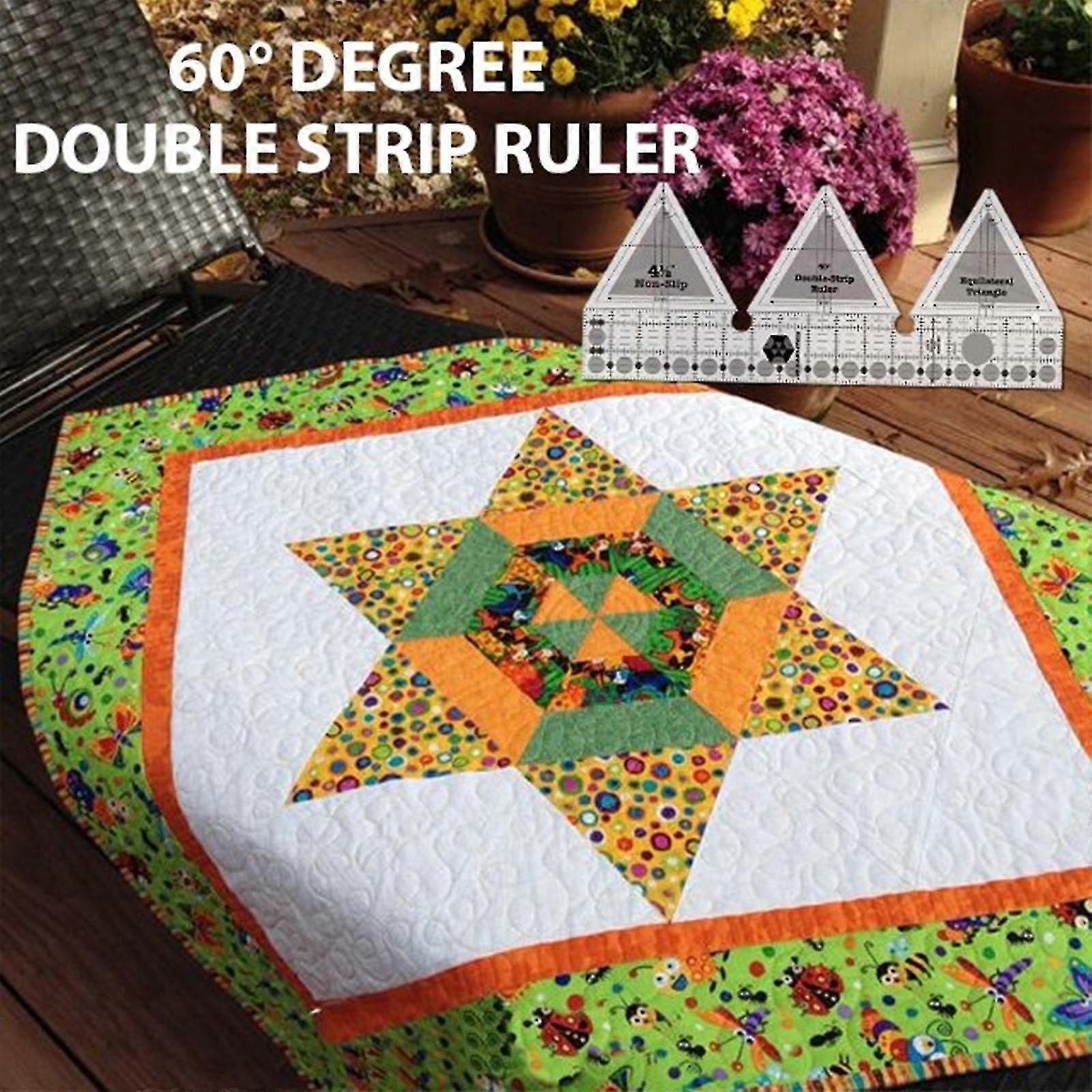 Creative Ruler Grids 60 Degree Double Strip Ruler Non-slip Triangle ...