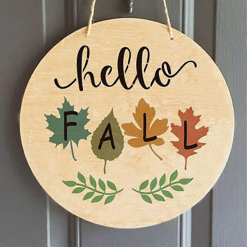 Hello Fall Stencil 12x12" Maple Leaf Sycamor Leaf Painting Stencil ...