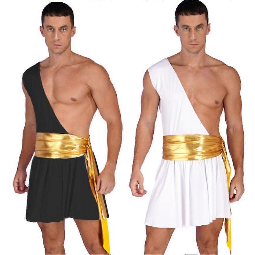 Mens Roman Gladiator Costume Ancient Greek God Halloween Cosplay Armor ...