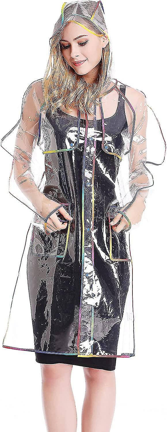 Transparent Raincoat For Women Rain Ponchos For Adult Waterproof Rain ...