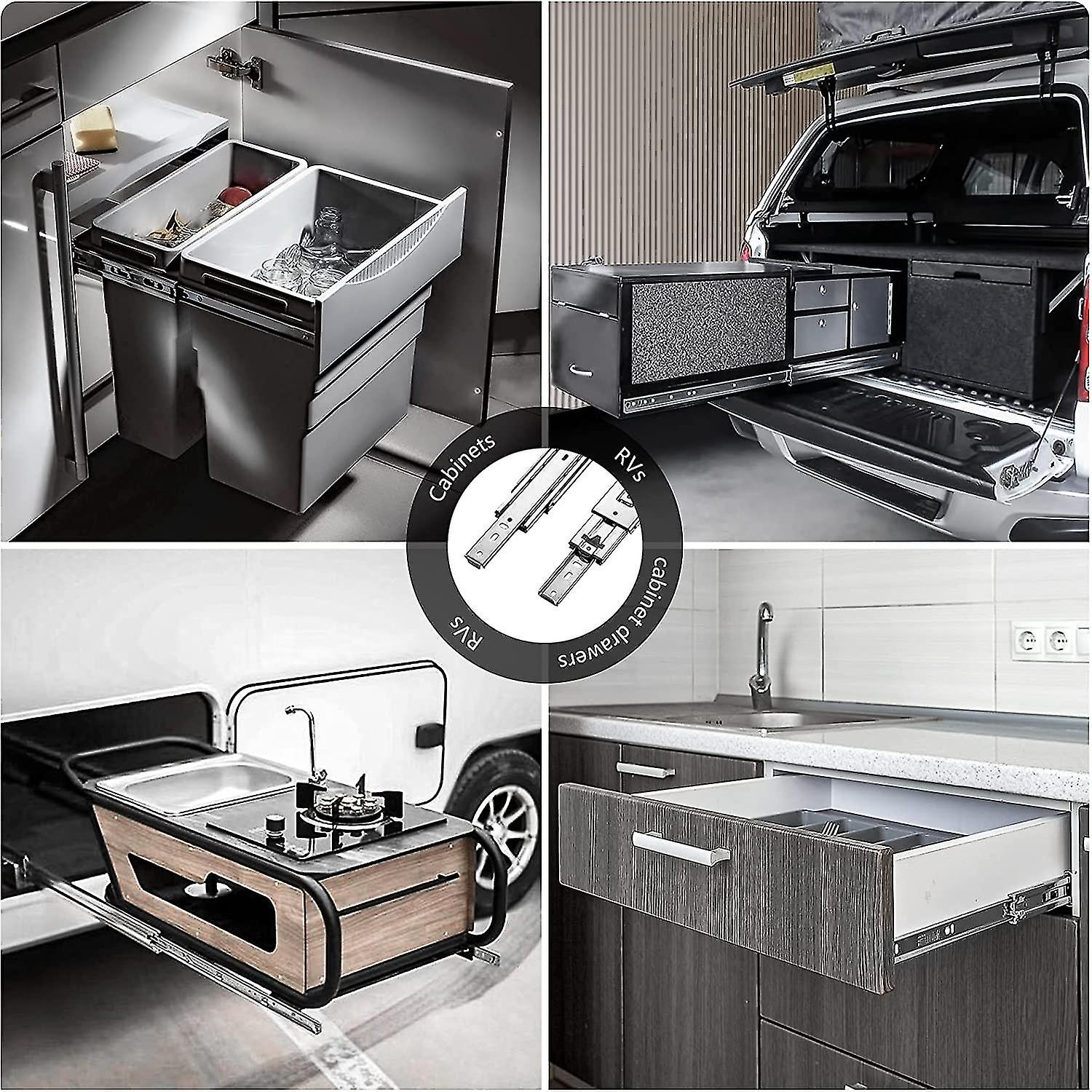Heavy Duty Drawer Slides 400mm, Full Extension Ball Bearing Drawer ...