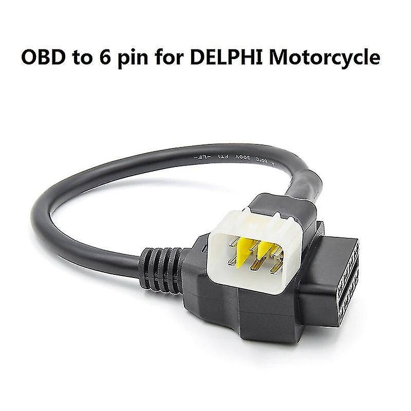 6 Pin To Obd 16 Pin Adaptor Cable Motorcycle Fault Detection Connector ...