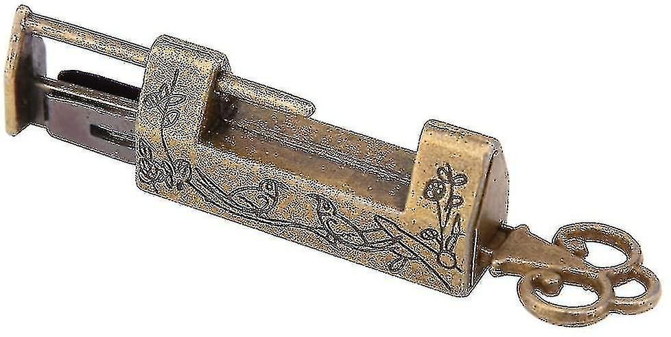 Chinese Vintage Padlock Chinese Traditional Flower Padlock Mini Key ...