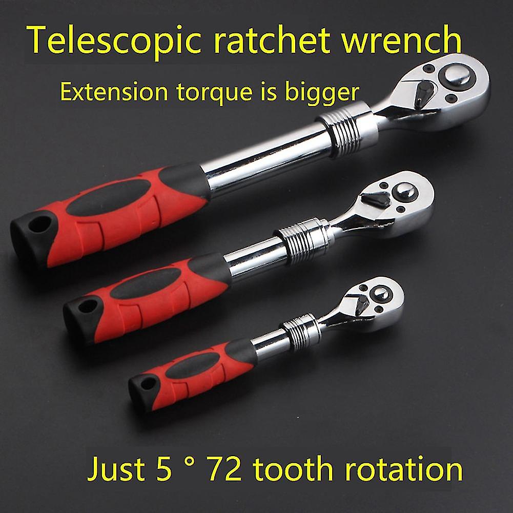 72-tooth Adjustable Socket Ratchet Wrench 1/2 Inch Extendable ...