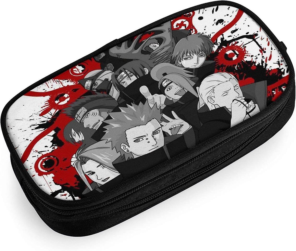 Naruto-Akatsuki Pencil Pen Case Wide-Opening Pencil Pouch Pen Bag with ...