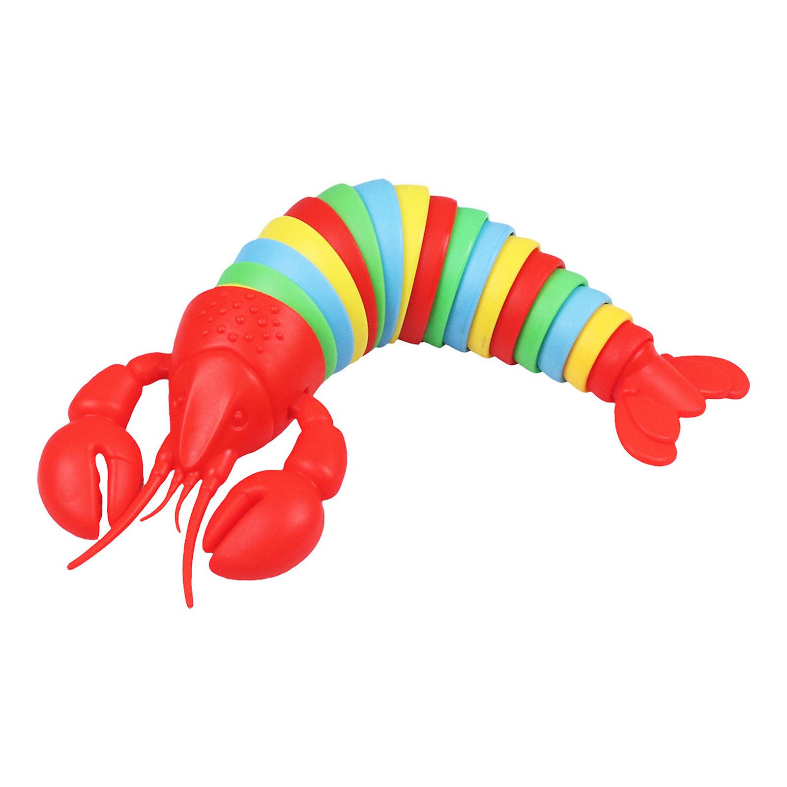 Fidget Lobster Toy Colorful Cute 3D Articulated Stim Toy Wrist Strength ...