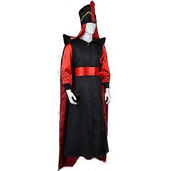 Aladdin Jafar Man Halloween Makeup Costume Adult Role Play Wizard Jafar ...