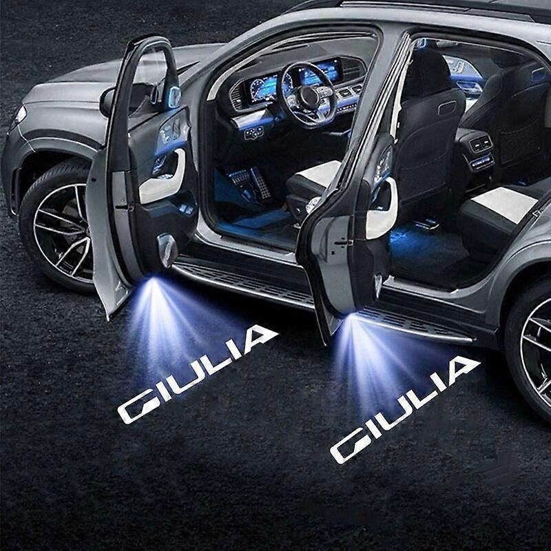 Car Door LED Logo Decorative Lamps Laser Shadow Projector Ghost ...