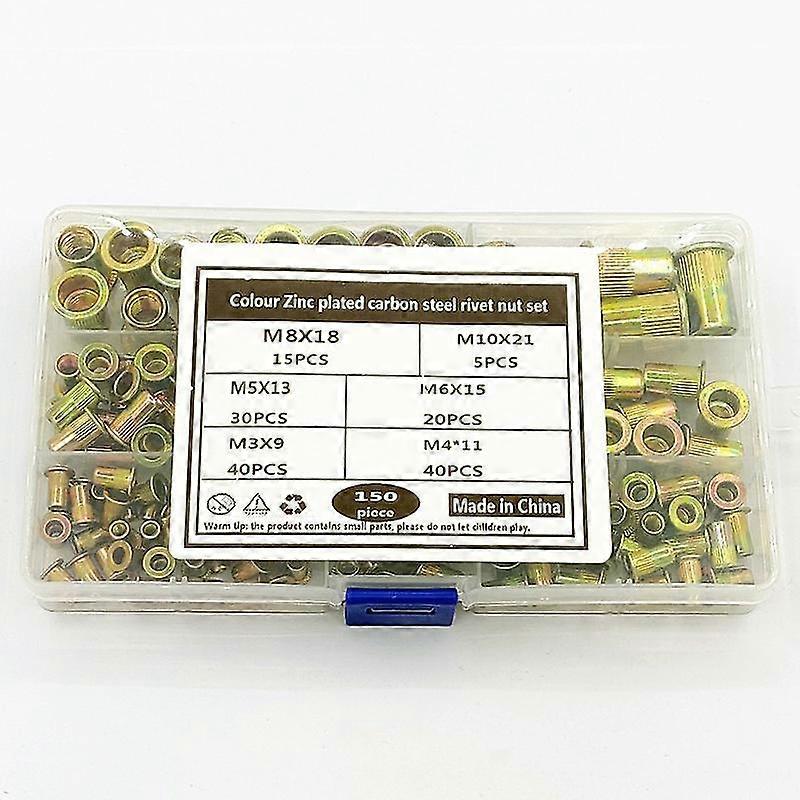 Rivet Nuts Carbon Steel Threaded Inserts Blind Nut Stainless Steel Flat ...