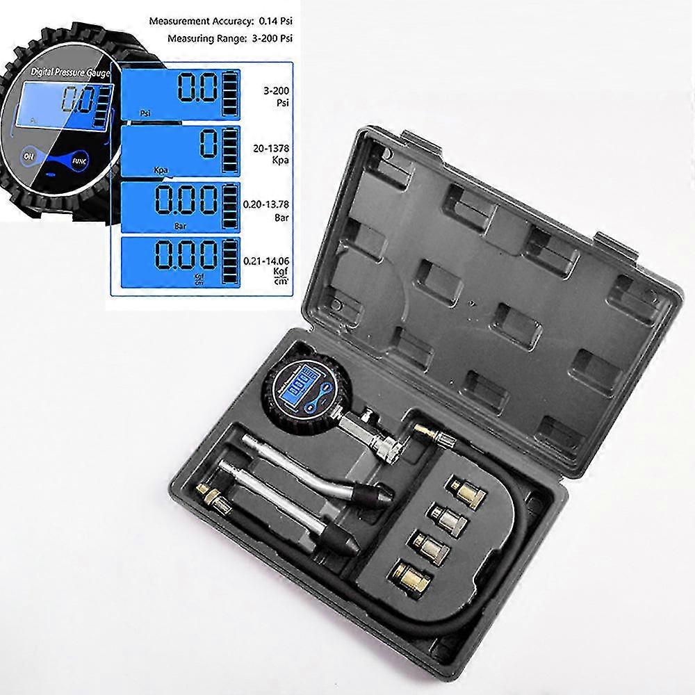 Compression tester tool lcd screen four unites gauge car compression ...