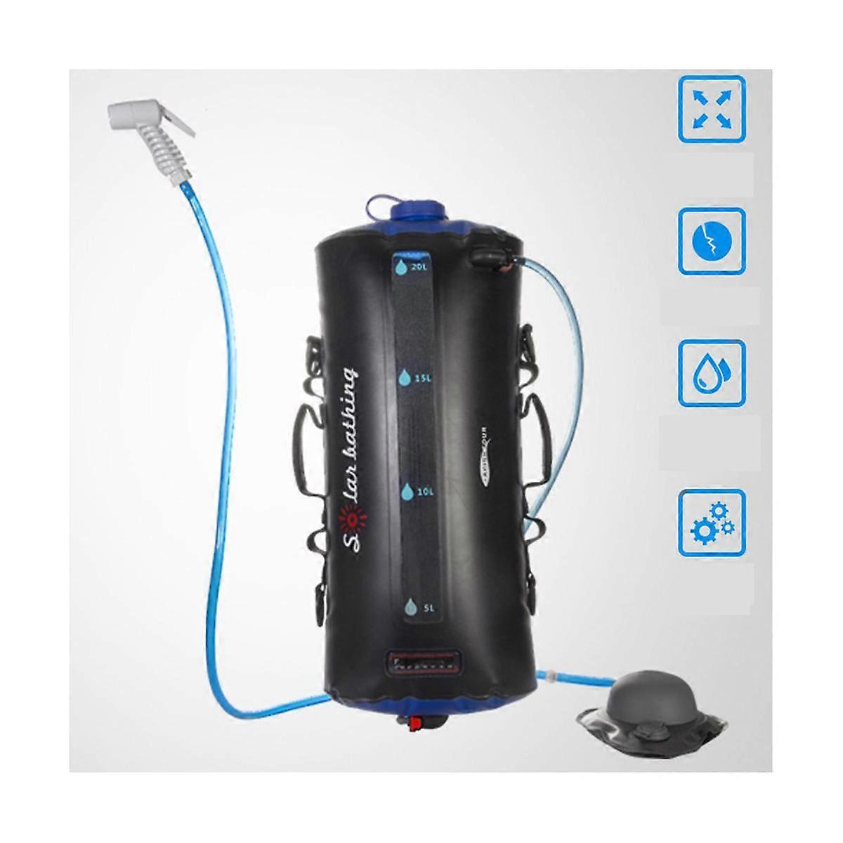 20L Water Bashing Bags Outdoor Hiking Camping Solar Shower Bag Foot ...