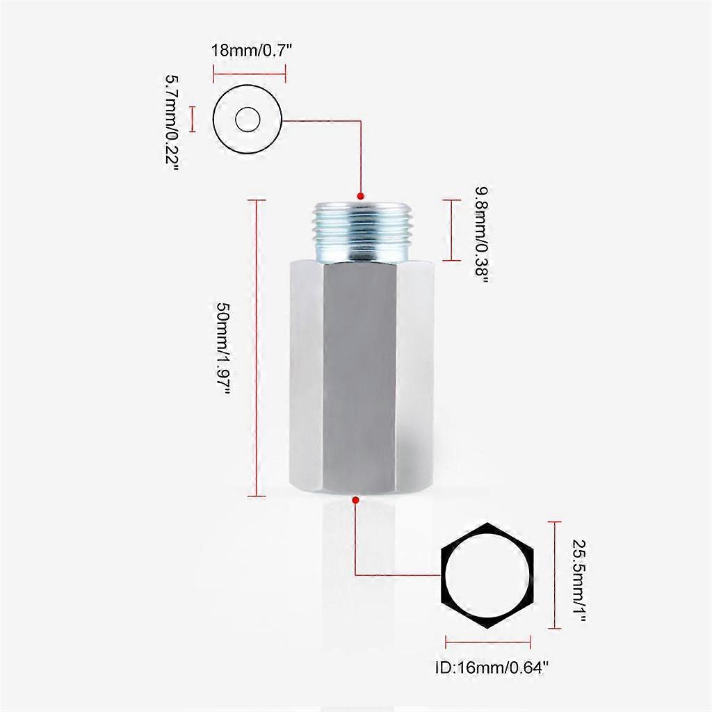 M18 15 O2 Lambda Oxygen Sensor Bung Adapter Extender Spacer High ...
