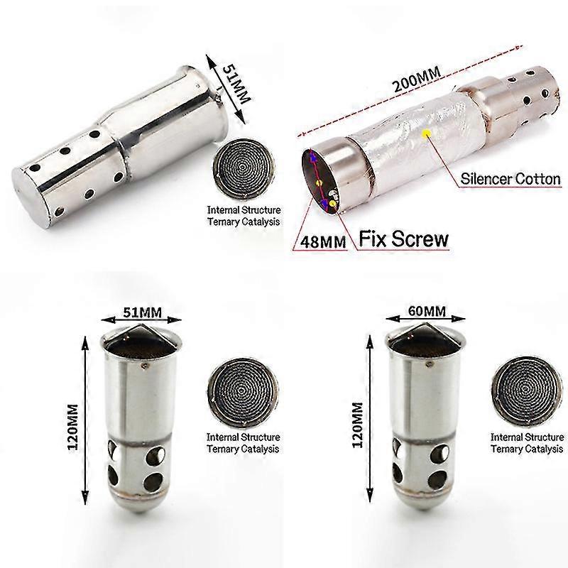 Universal Motorcycle 51mm 60mm Db Killer Exhaust Modified Muffler ...