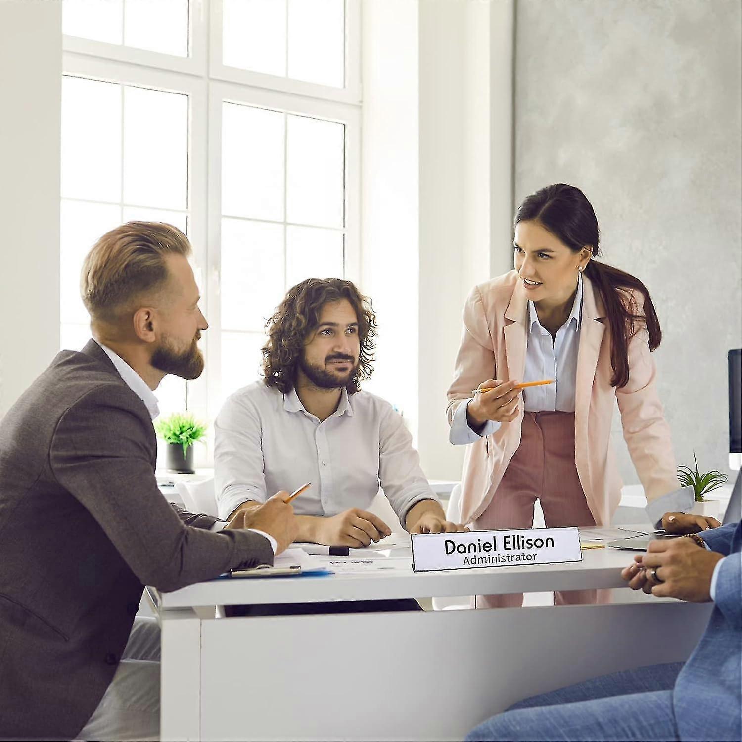 Acrylic Name Plates for Desks 2 x 10 Inch Clear Name Tent Holders ...