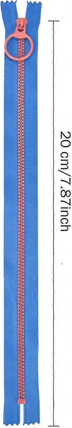 Zippers, 20 Pcs Colorful Zipper With Metal Pull Ring Closed Zipper For ...
