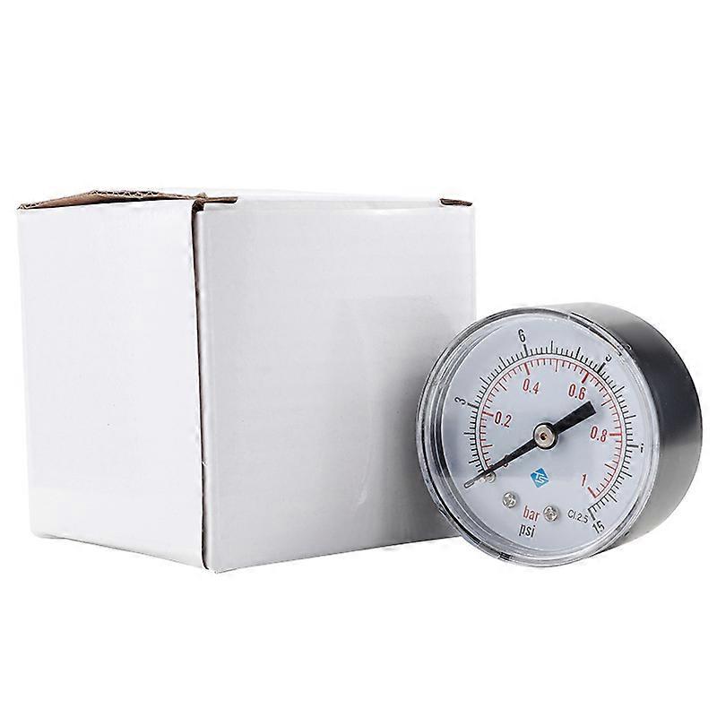 Axial Pressure Gauge, 0-15 psi/0-1 bar, Rust-free iron casing, 1/4 ...