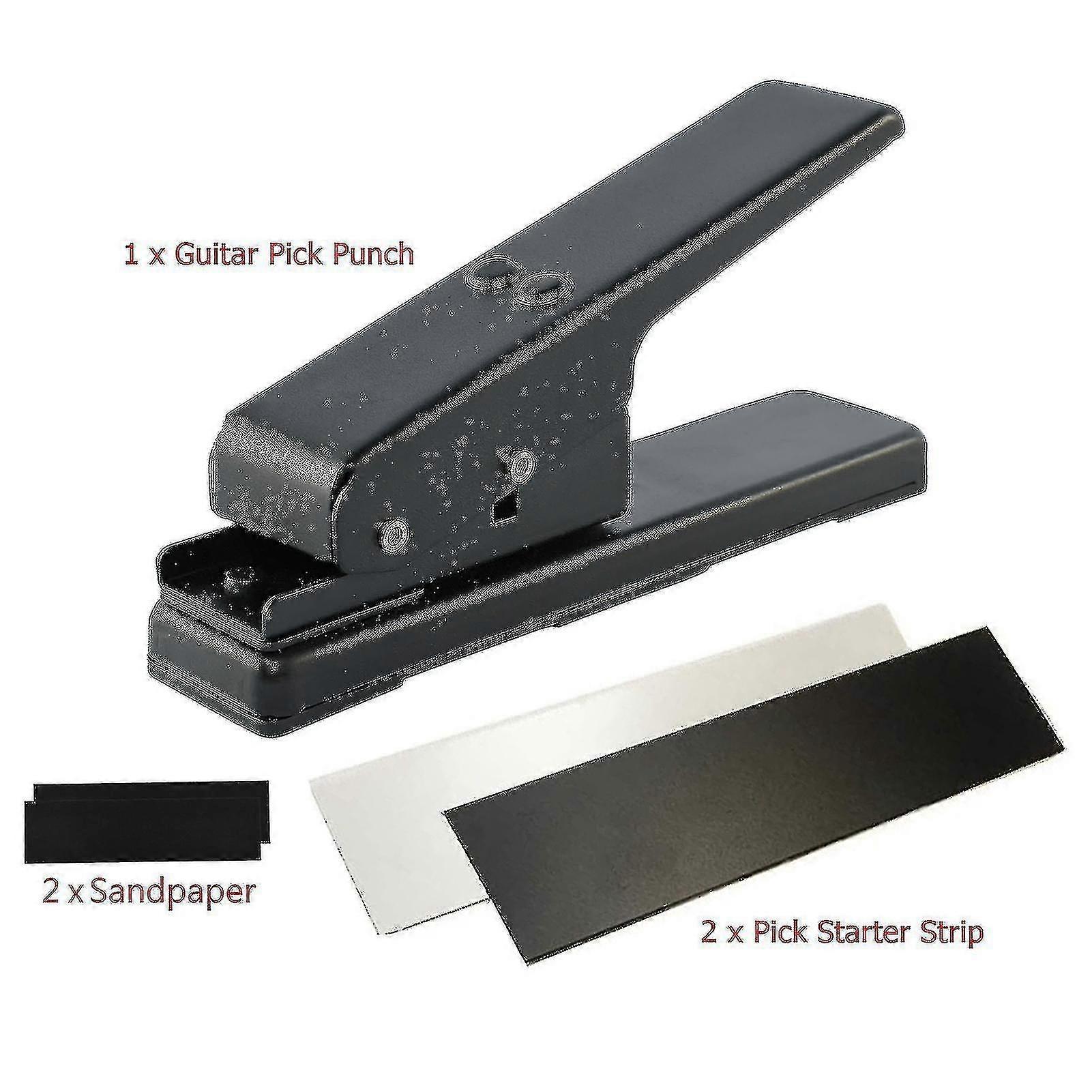Guitar Pick Punch Set With 2 Pick Strips 2 Sandpaper Easy-to-use Diy ...