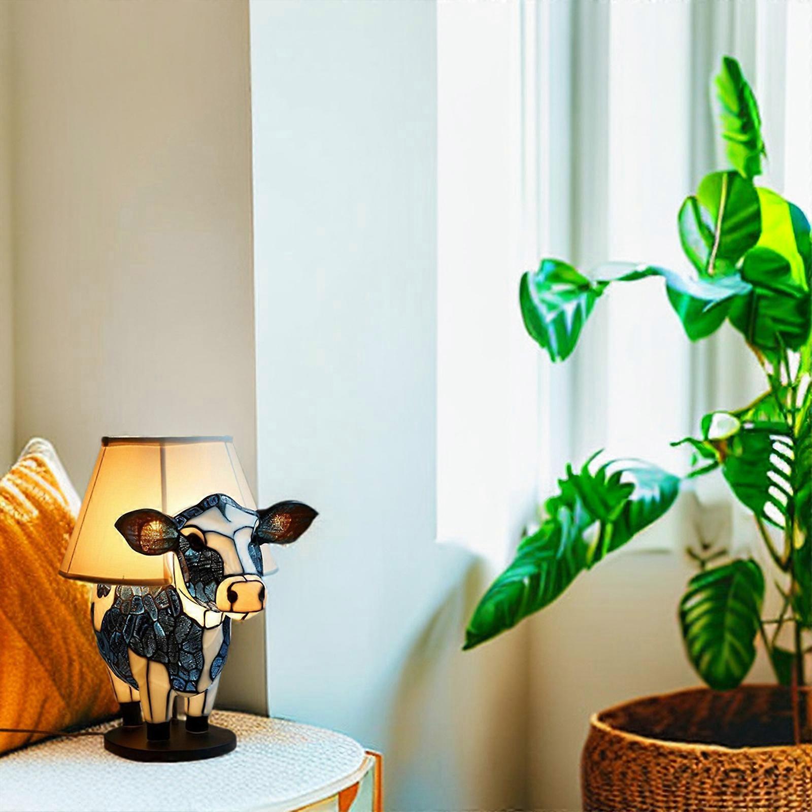 Animal Table Lamp Series Gift for Girls Mom, Retro Table Lamp, Cow ...