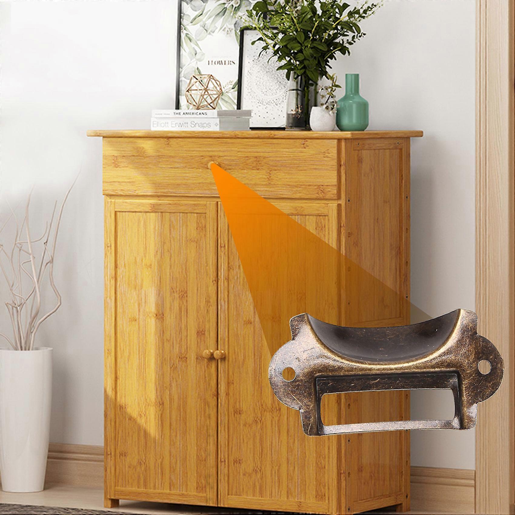 20PCS File Name Card File Cabinet Handles Label Holder Antique Bronze ...