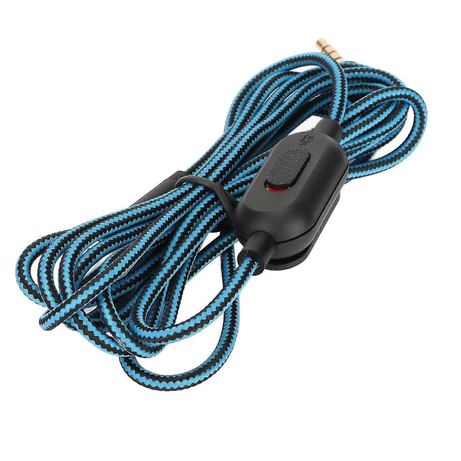 Gaming Headset Cable Woven Earphone Cord With Volume Control And Mute ...