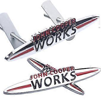 Car Interior 3D Metal John Cooper Works Badges Car Front Grill Emblem ...