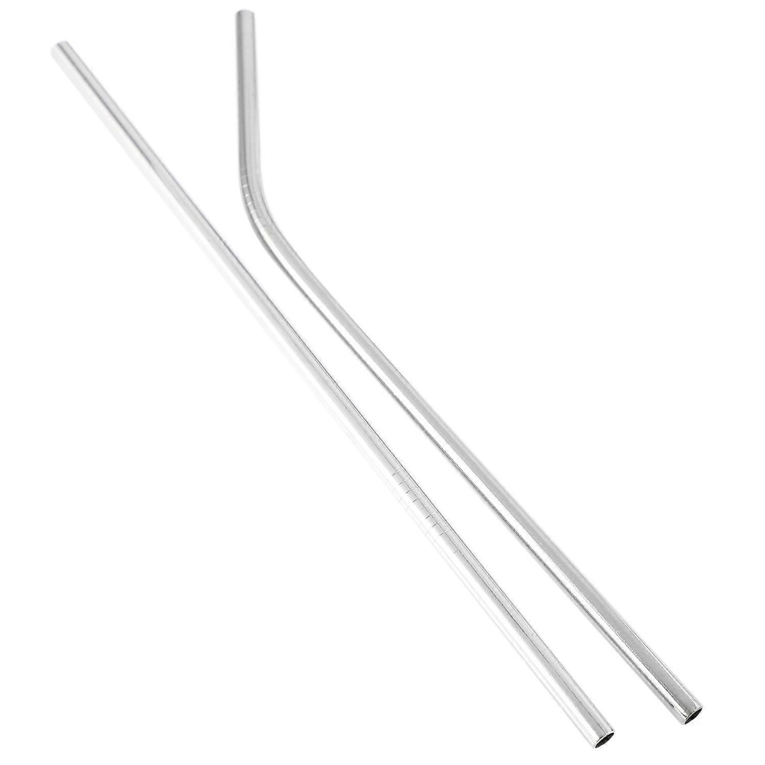 100pcs Metal Straws Can Be Reused 304 Stainless Steel Drinking Water ...