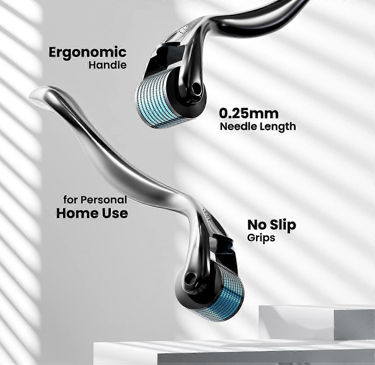 XYC Growth Derma Roller 540 Titanium Microneedles.25mm Stimulate Beard ...