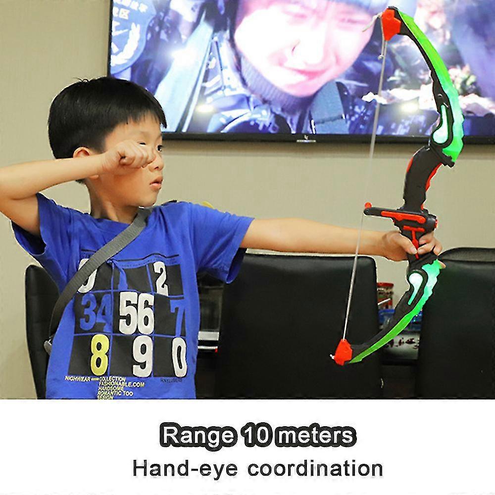 Foldable Bow And Arrow Set Lighting Archery Toys Shooting Competition ...