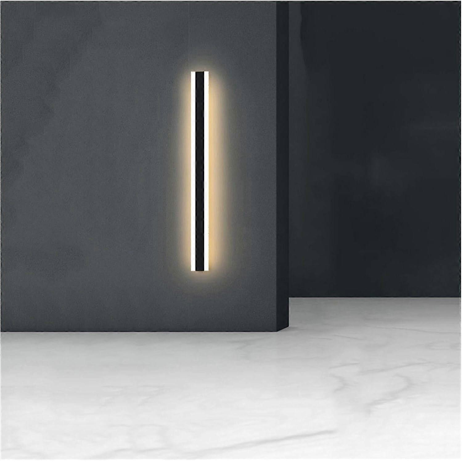 Outdoor Wall Sconce Modern Outdoor Long Strip LED Wall Sconce Aluminium Garden Porch Wall Sconce ...