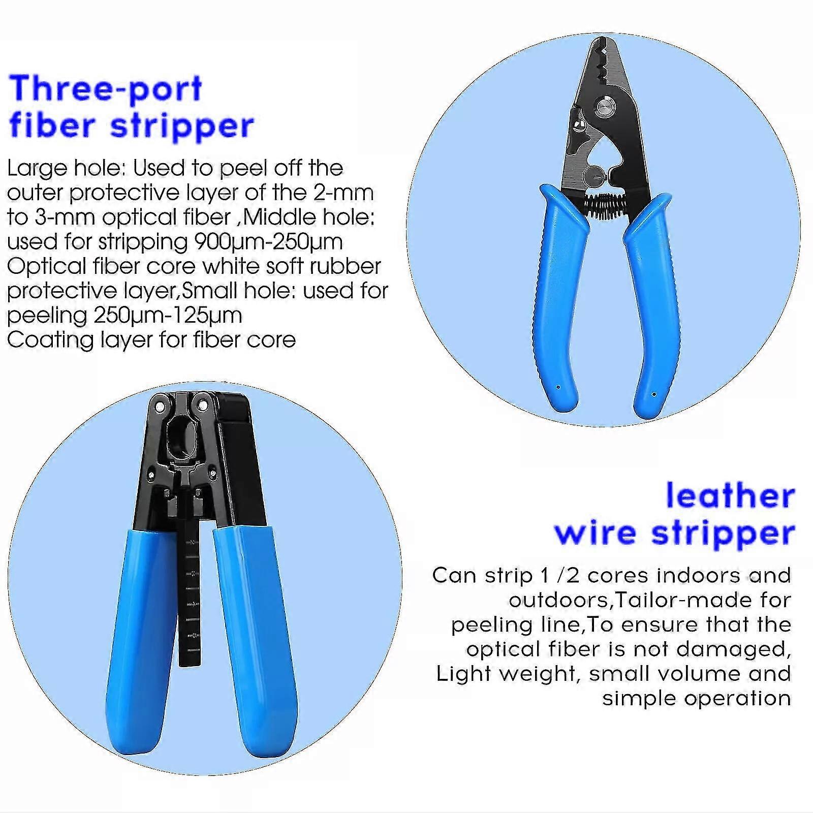 Professional FTTH Fiber Termination Kit Optical Power Meter, Visual ...