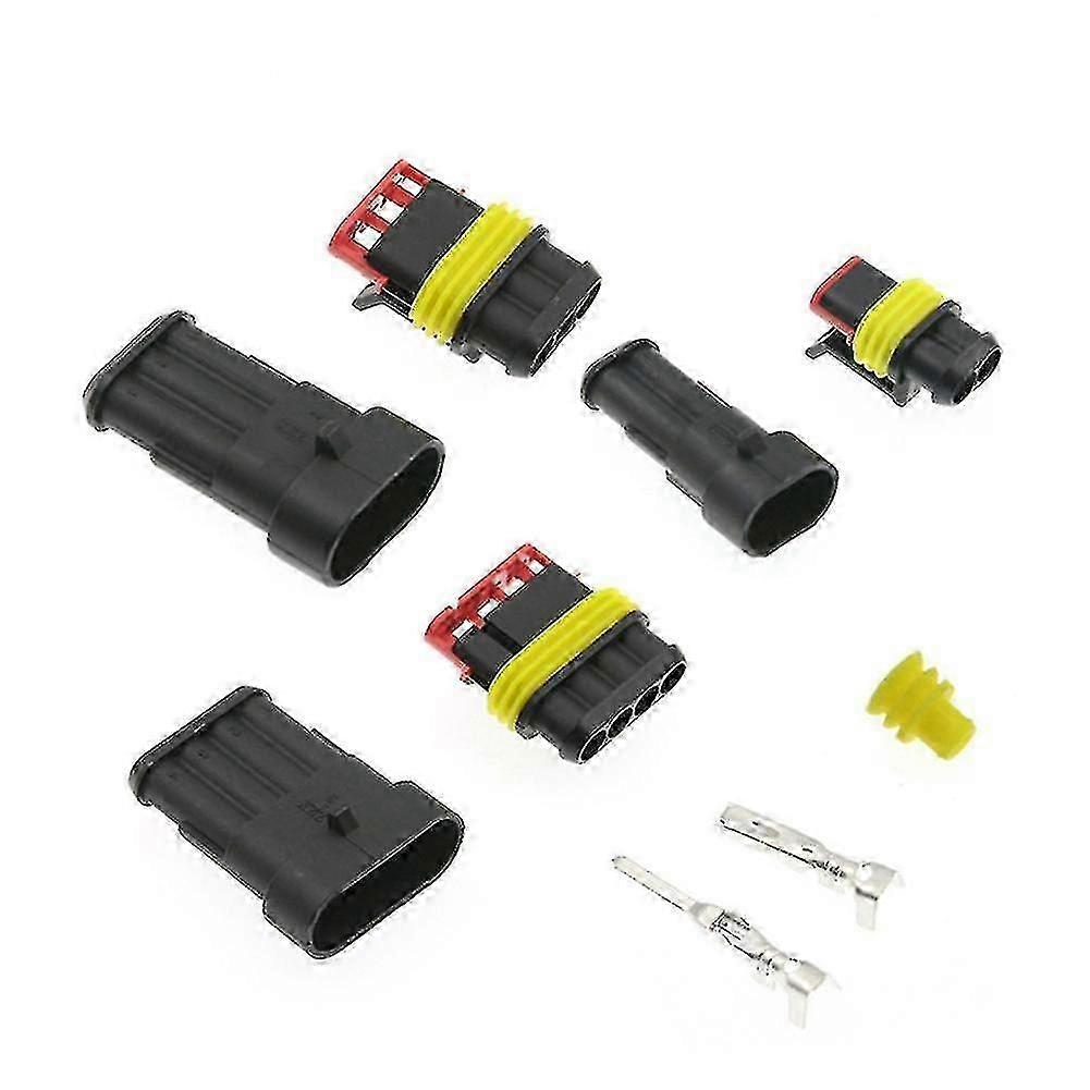 15pcs 2p 3p 4p Way Amp 1.5 Super Seal Waterproof Wire Connector Plug ...