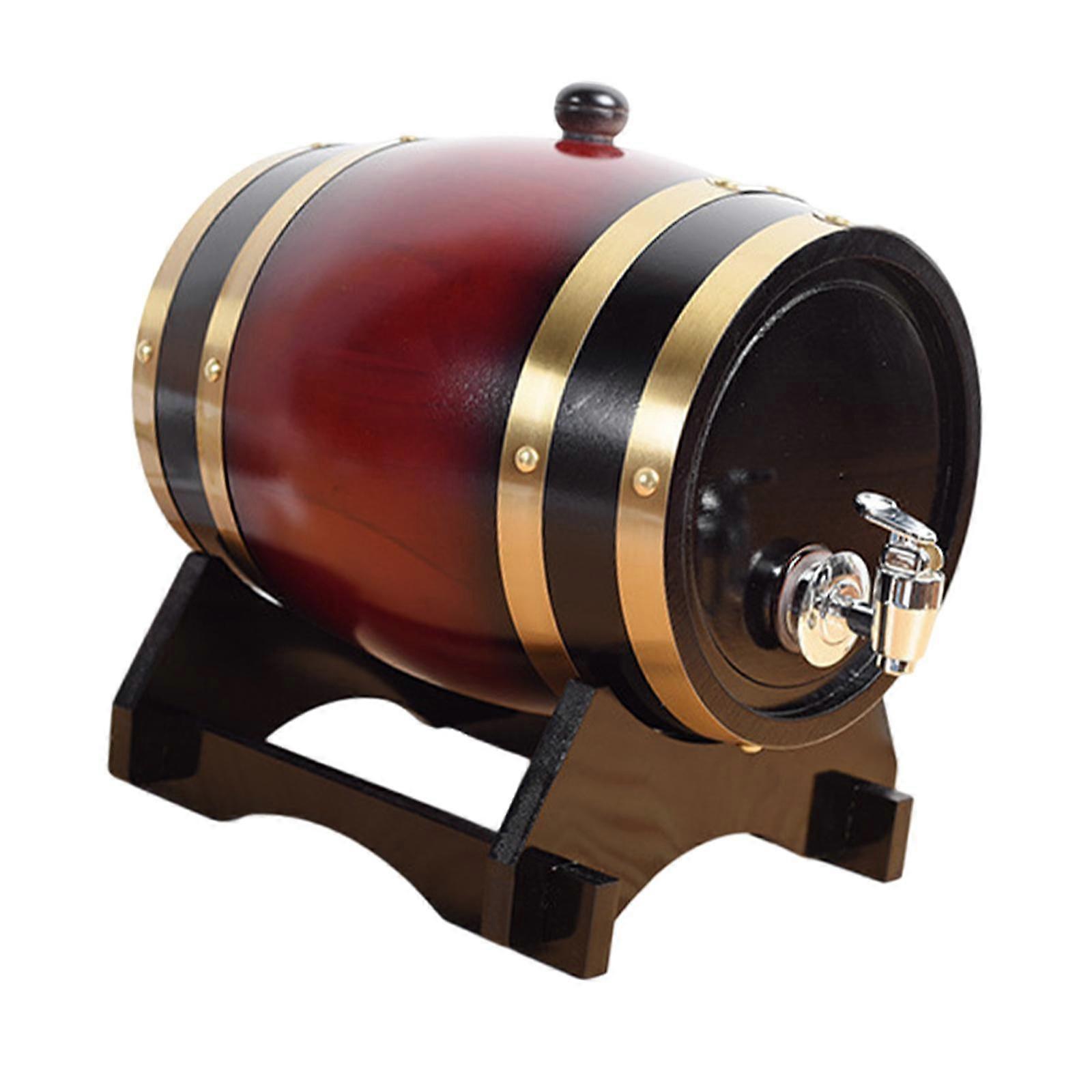Wooden Aging Barrel with Stand Gift Retro with Spigot, Beer Barrel Wine ...